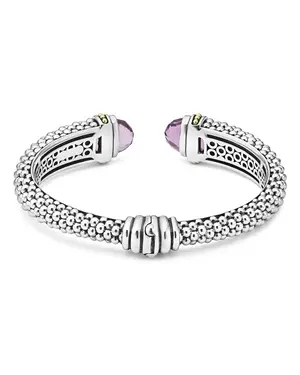 Lagos 18k Gold And Sterling Silver Rittenhouse Amethyst Cuff