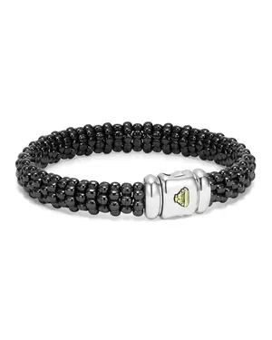 Lagos Caviar Ceramic Bracelet - Black
