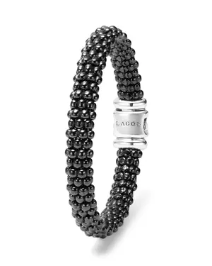 Lagos Caviar Ceramic Bracelet - Black