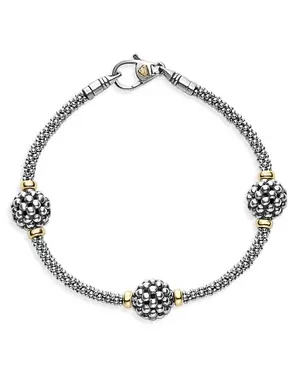 Lagos Sterling Silver Caviar Station Bracelet