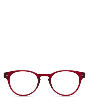 LOOK OPTIC Abbey Round Blue Light Glasses 47mm - Crimson