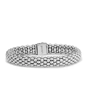 Lagos Sterling Caviar Oval Rope Bracelet - Silver