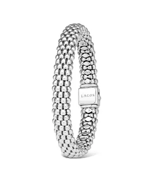Lagos Sterling Caviar Oval Rope Bracelet - Silver