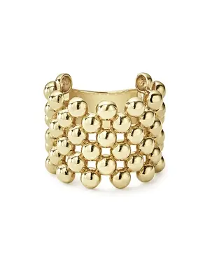 Lagos Caviar Collection 18k Beaded Ring