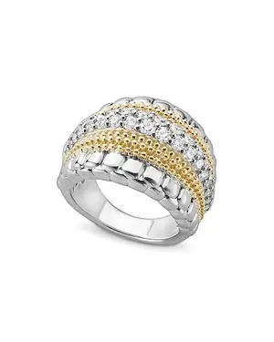 Lagos 18k Gold And Sterling Silver Diamond Ring - White/silver