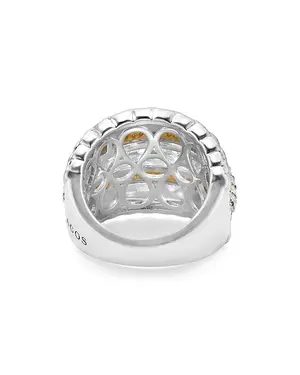Lagos 18k Gold And Sterling Silver Diamond Ring