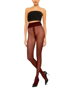Wolford Individual 10 Back Seam Tights - Black