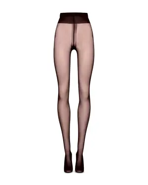 Wolford Individual 10 Back Seam Tights - Black