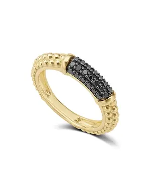 Lagos 18k Gold And Black Diamond Ring - Black/gold