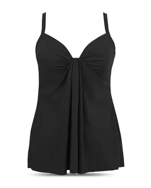 Miraclesuit So Riche Marina Tankini Top - Black