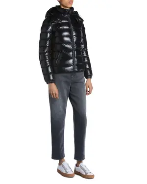 Moncler Bady Slim Short Down Jacket - Black Shine