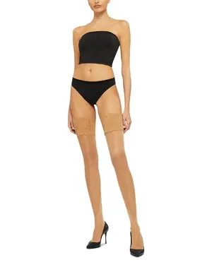 Wolford Satin Touch Stay-up Thigh Highs - Gobi