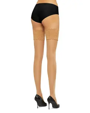 Wolford Satin Touch Stay-up Thigh Highs - Gobi