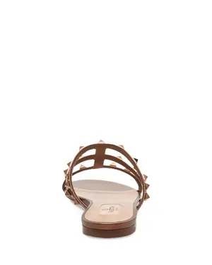 Valentino Garavani Rockstud Slide Sandals - Bronze