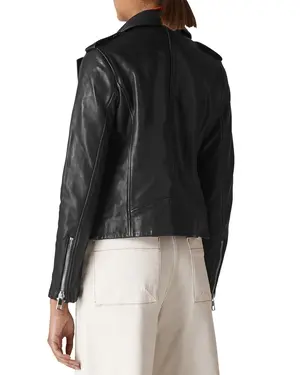 Whistles Agnes Leather Moto Jacket
