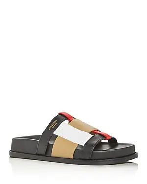 Burberry Ellendale Woven Slide Sandals