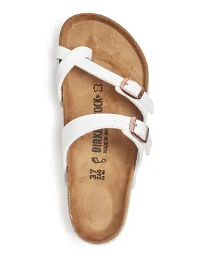BIRKENSTOCK Mayari Buckled Slide Sandals - White