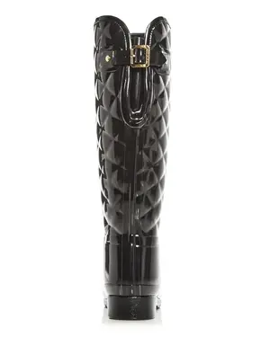 Hunter Refined Gloss Quilted Rain Boots