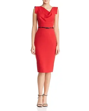 Black Halo Jackie Sheath Dress - Red
