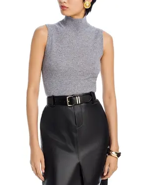 Bloomingdale'S C Sleeveless Cashmere Sweater - Medium Gry