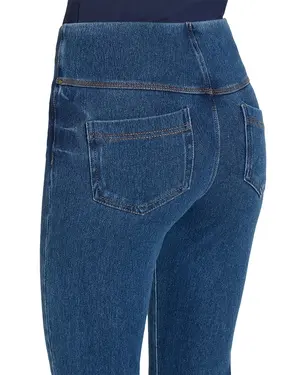 Lyssé Boyfriend Denim Leggings - Mid Wash