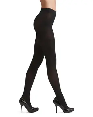 Hue Opaque Control Top Tights - Black