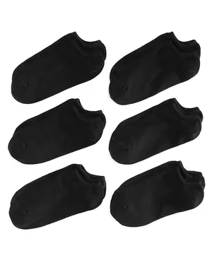Hue Liner Socks, Set Of 6 - Black