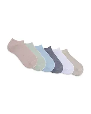 Hue Hue Liner Socks, Set Of 6 Rose Dust