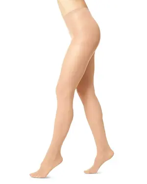 Hue 30 Denier Sheer Coverage Control Top Tights Natural