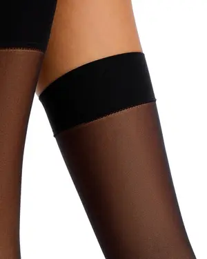 Hue Sheer Knee-high Socks Set Of 2 By - Black