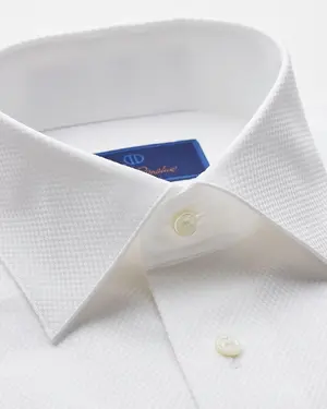 David Donahue Dobby Weave Trim Fit Shirt