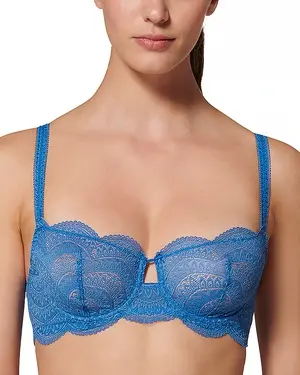 Simone Perele Karma Lace Demi Bra Myosotis Blue