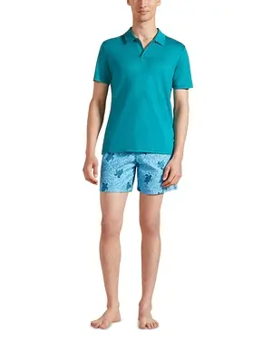 Vilebrequin Regular Fit Short Sleeve Linen Polo Shirt Fanfare