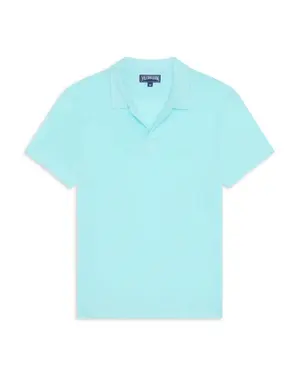Vilebrequin Regular Fit Short Sleeve Linen Polo Shirt - Oxygene