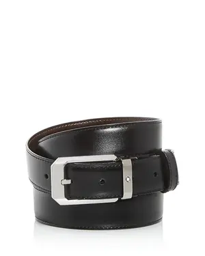Montblanc Classic Reversible Leather Belt - Black