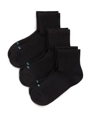 Hue Air Cush Mini Crew Socks Set Of 3 - Black