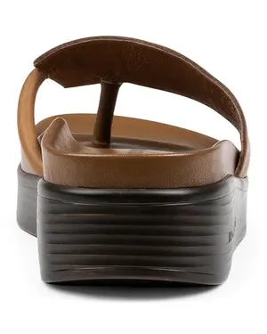 DONALD PLINER Fifi Platform Wedge Sandals - Saddle