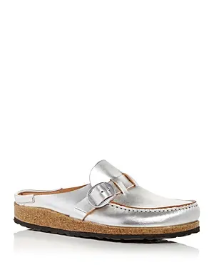 BIRKENSTOCK Buckley Clogs Silver Leather