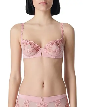 Simone Perele Saga Lace Mesh Demi Bra Verona Pink