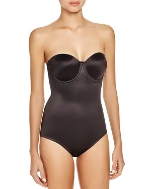 TC FINE INTIMATES Extra Firm Strapless Bodybriefer - Black