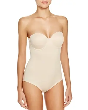 TC FINE INTIMATES Extra Firm Strapless Bodybriefer - Warm Beige
