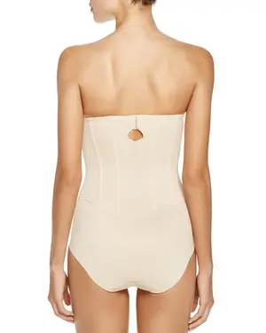 TC FINE INTIMATES Extra Firm Strapless Bodybriefer - Warm Beige