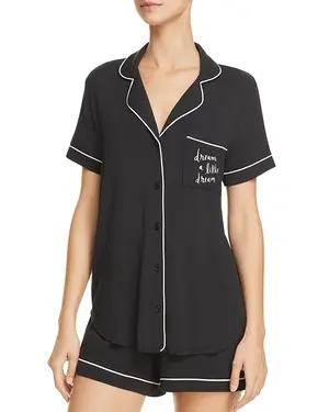 Kate Spade New York Dream A Little Dream Short Pj Set Black