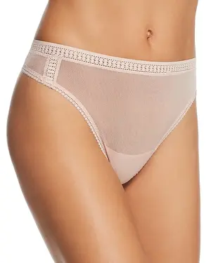 ON GOSSAMER High-cut Thong Champagne
