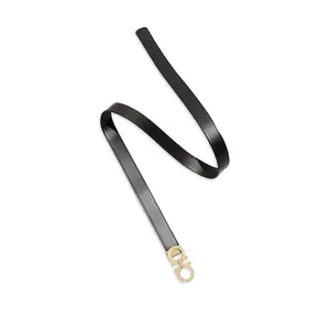 FERRAGAMO Double Gancini Reversible Leather Belt - Black