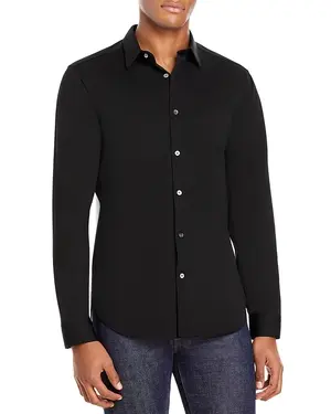 Theory Sylvain Structure Knit Shirt - Black