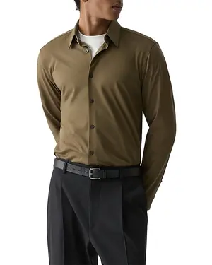 Theory Sylvain Structure Knit Shirt - Duffle