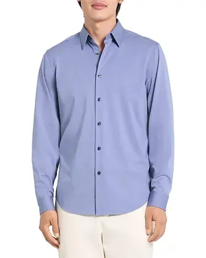 Theory Sylvain Structure Knit Shirt - Light Dusk Blue