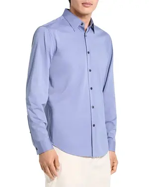 Theory Sylvain Structure Knit Shirt - Light Dusk Blue