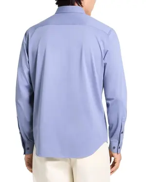 Theory Sylvain Structure Knit Shirt - Light Dusk Blue